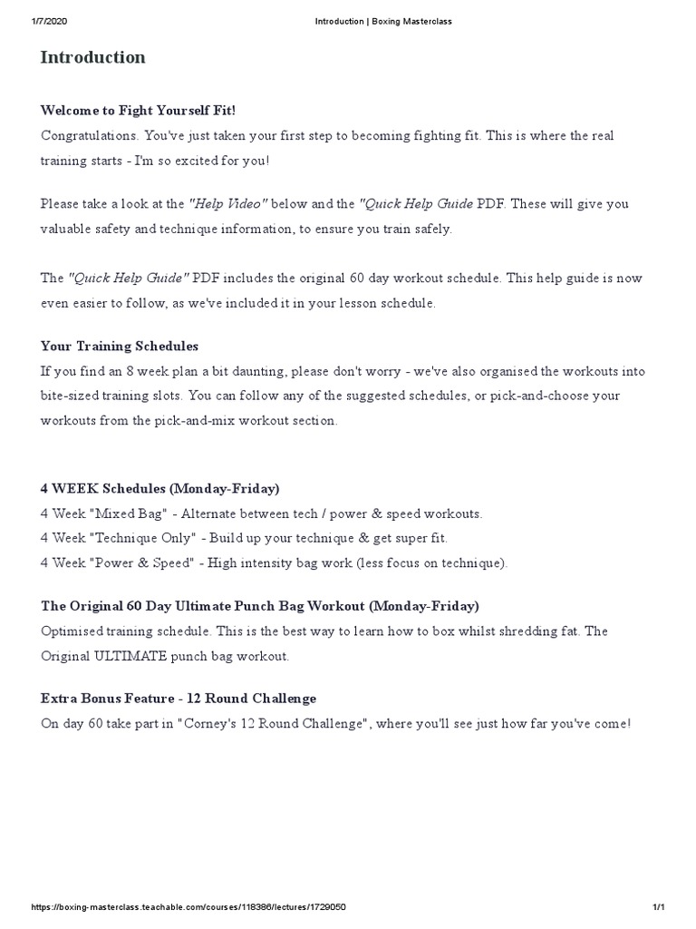 Introduction - Boxing Masterclass