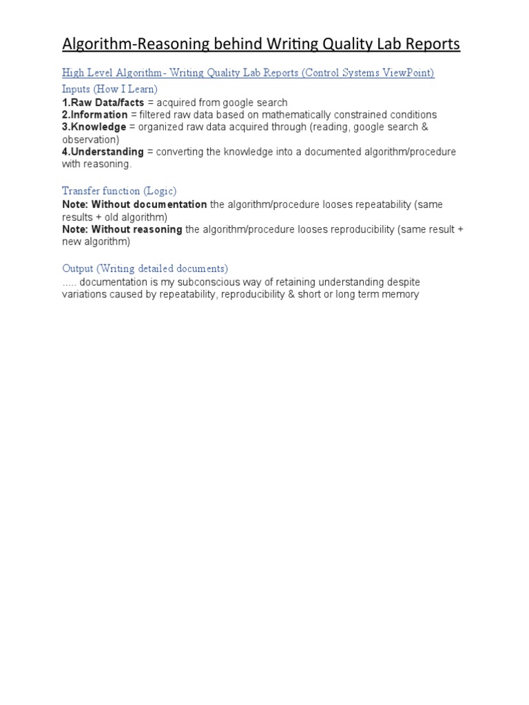 Algorithm - Writing Lab Reports | PDF | Accuracy And Precision | Algorithms