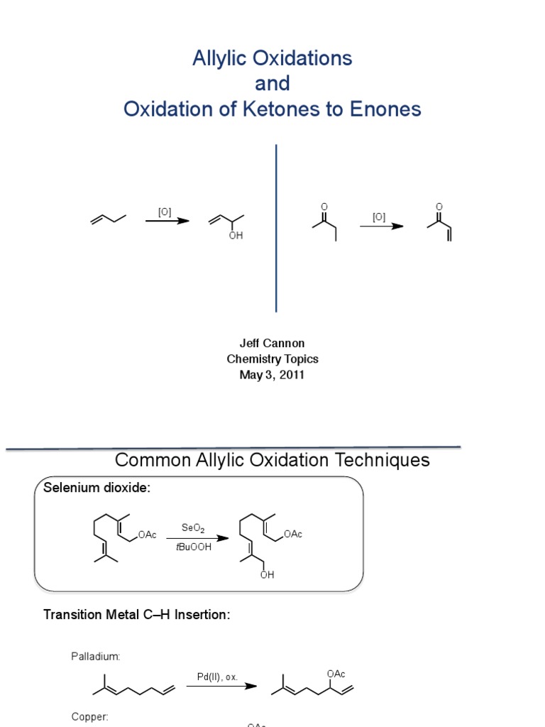 Allylic Oxidations PDF | PDF | Unit Processes | Organic Reactions