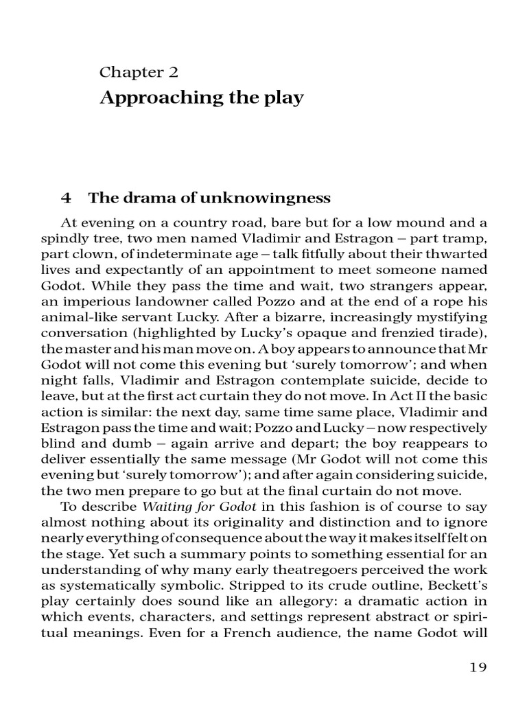 SAMUEL BECKETT - Waiting For Godot - A Student Guide - by - Lawrence ...
