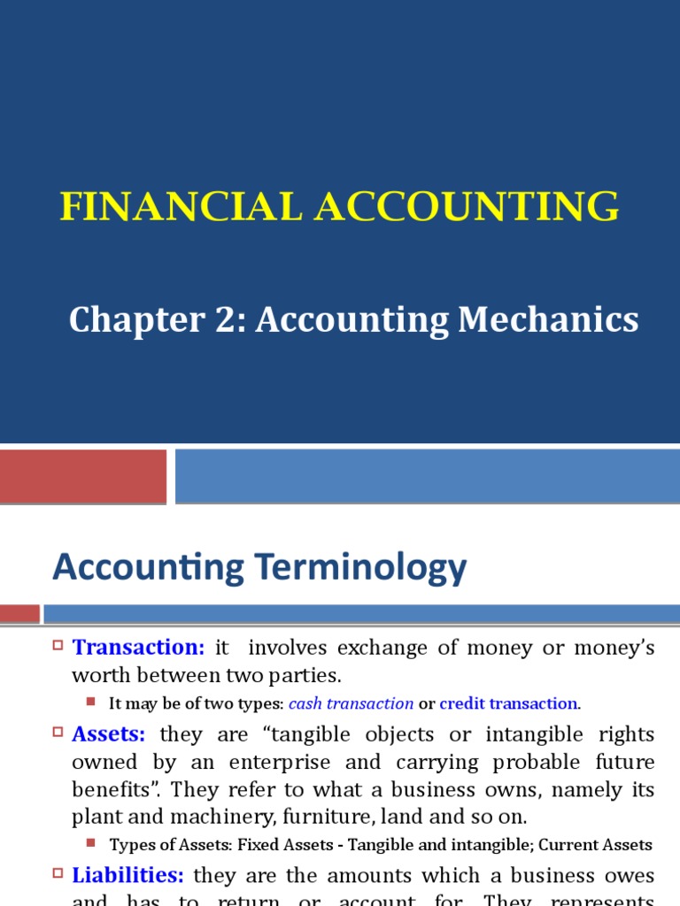 Accounting Mechanics | PDF | Debits And Credits | Financial Services