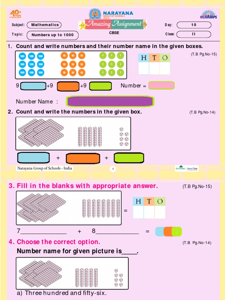 Metros Class Ii Math Assignment Day 10 | PDF