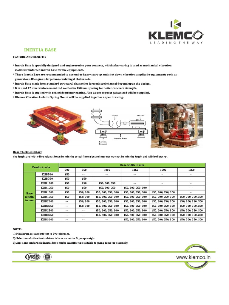 Vibration Isolated Inertia Bases | PDF | Building Engineering | Applied ...