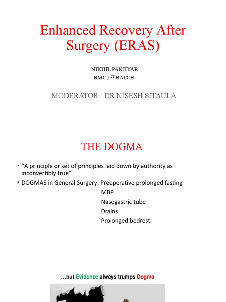 Enhanced Recovery After Surgery (ERAS) | PDF
