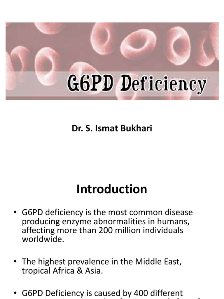 G6PD Deficiency Insights | PDF | Clinical Medicine | Medical Specialties