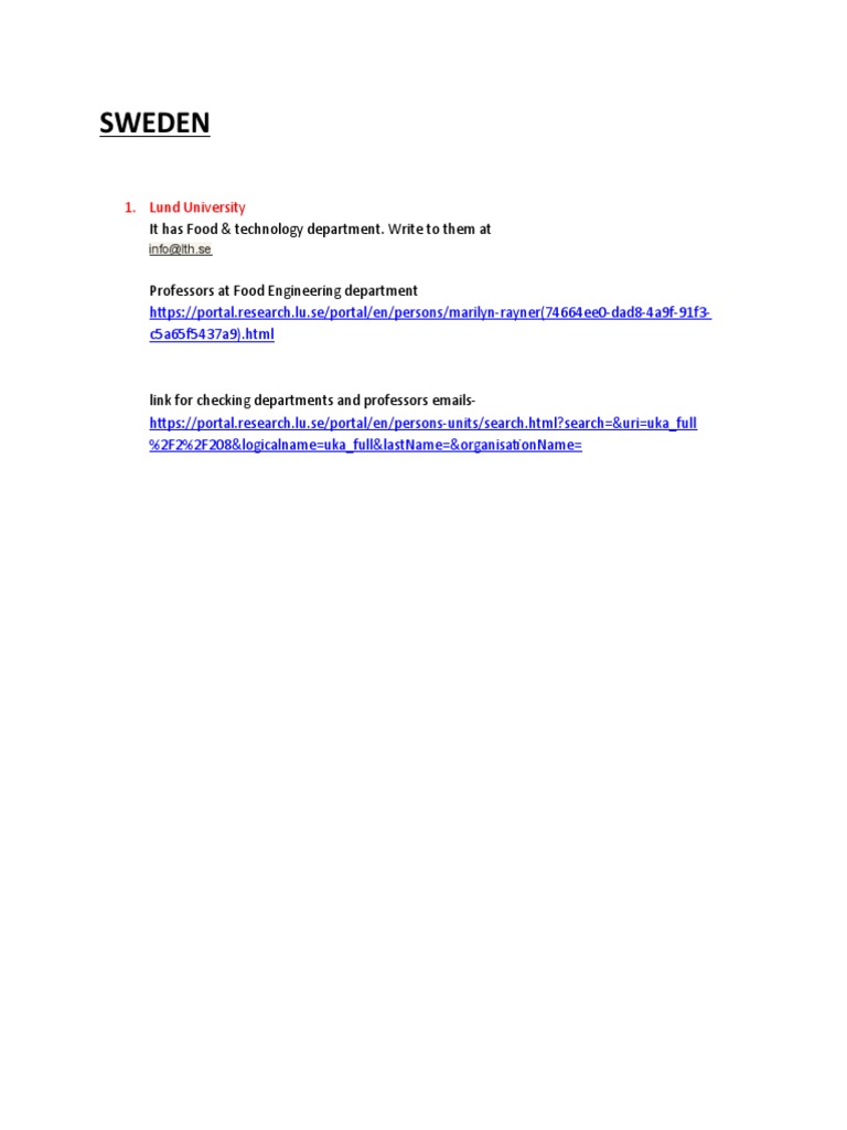 SWEDEN | PDF | Science & Mathematics | Technology & Engineering