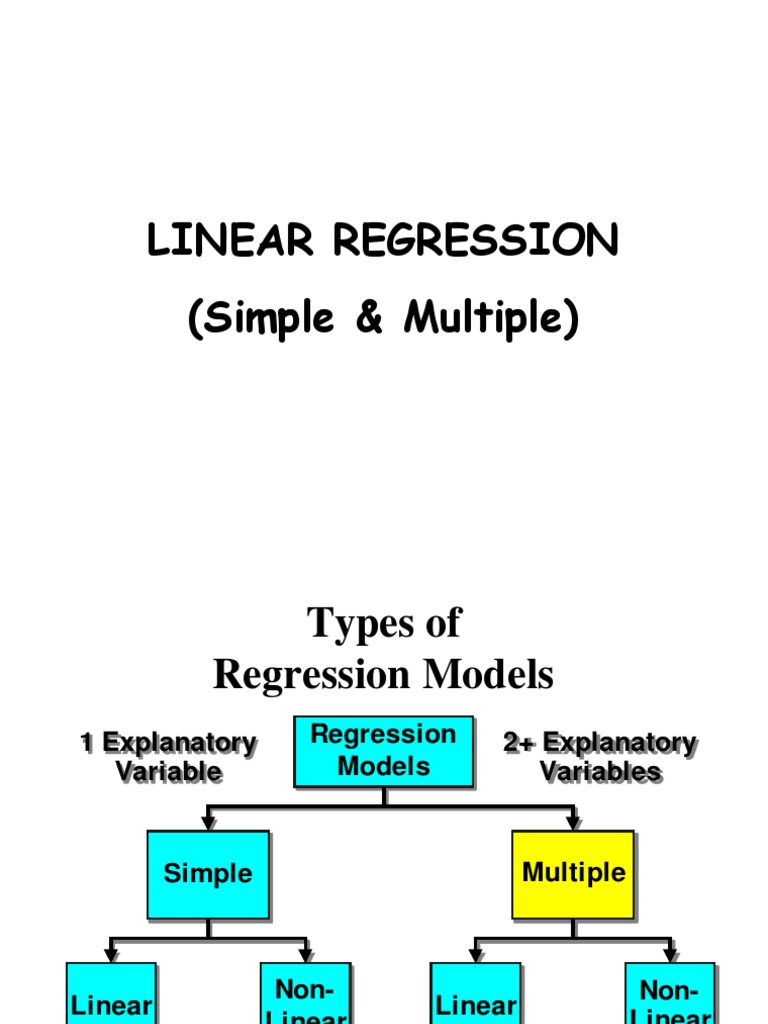 Linear Regression (Simple & Multiple) | PDF | Multicollinearity | Errors And Residuals
