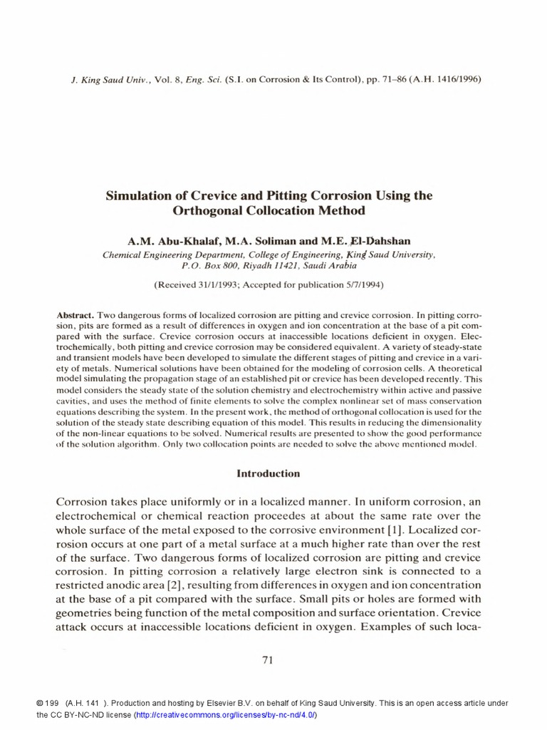 Abu-Khalaf, Soliman, El-Dahshan - 2018 - Simulation of Crevice and Pitting Corrosion Using The ...