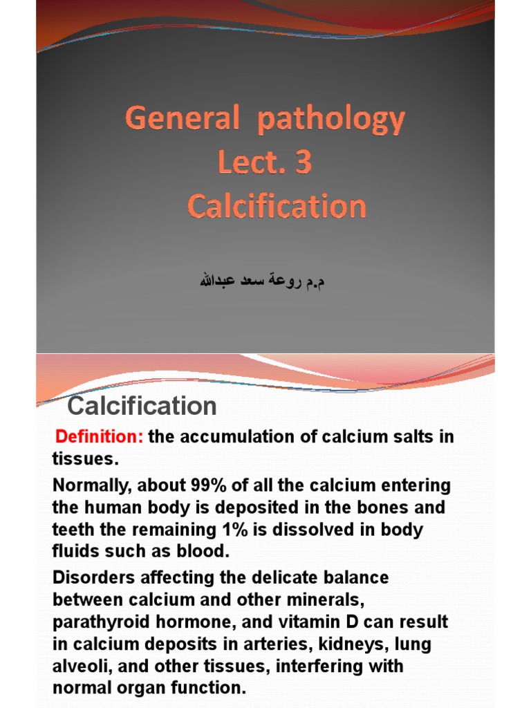 Calcification: Causes and Treatment | PDF