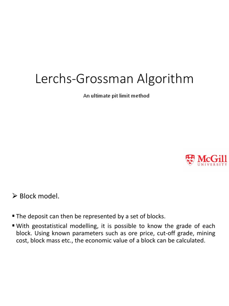 2.4.3. Lerchs-Grossman Algorithm | PDF | Mathematical Optimization | Applied Mathematics