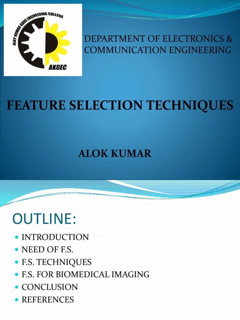 Feature Selection Techniques in Biomedical Imaging | PDF | Lung Cancer ...