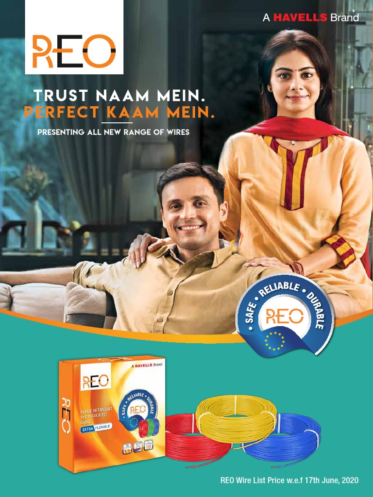 Presenting All New Range of Wires: REO Wire List Price W.E.F 17th June ...