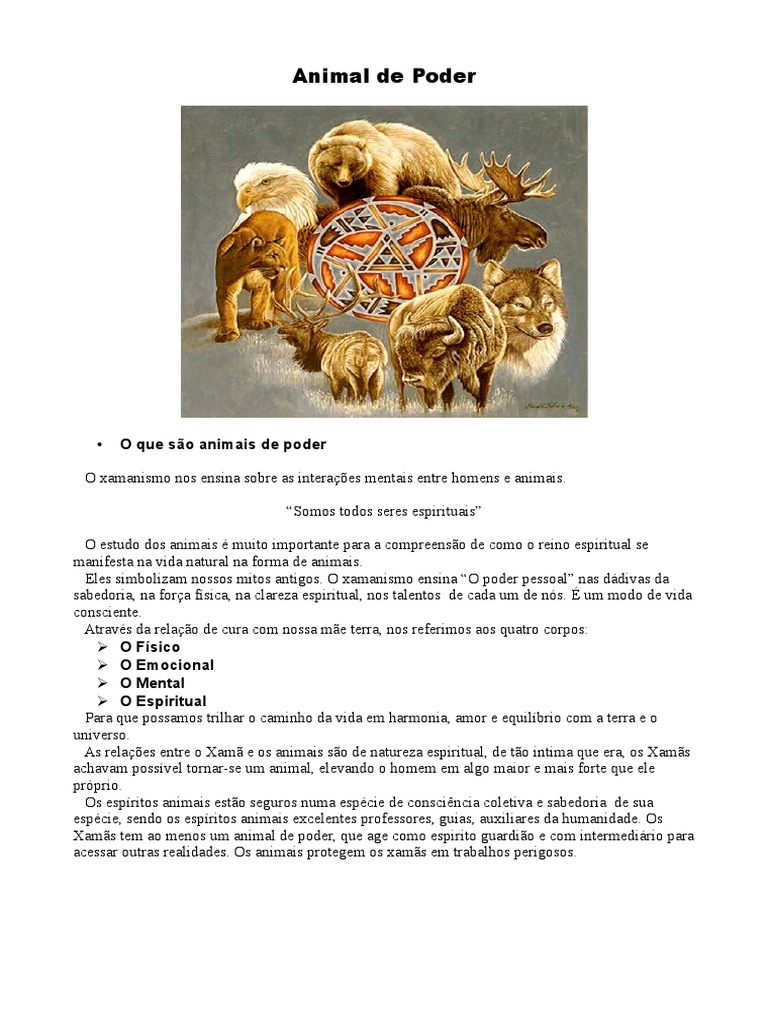 Os animais de poder no xamanismo: Símbolos espirituais e guias ...
