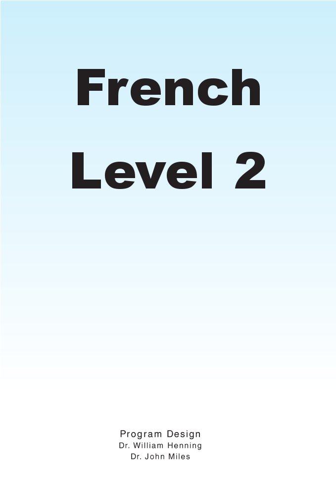 French Level 2 | PDF
