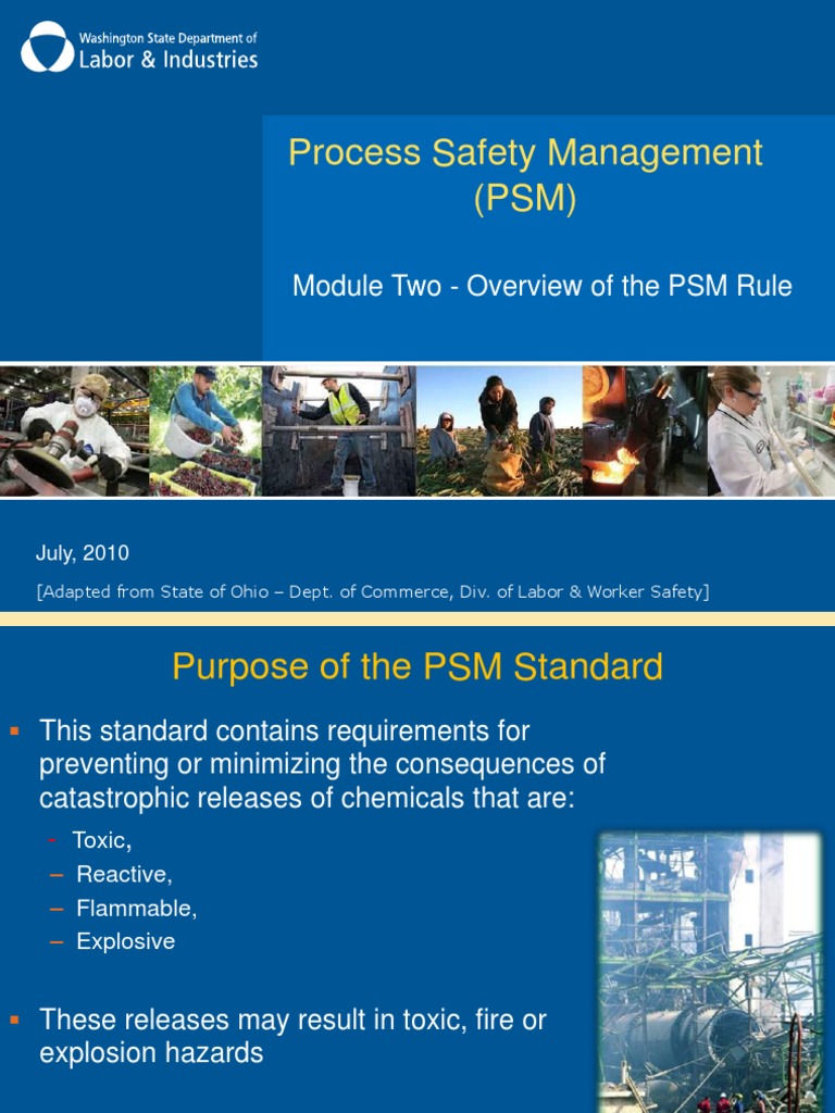 Process Safety Management (PSM) : Module Two - Overview of The PSM Rule | PDF | Dangerous Goods ...