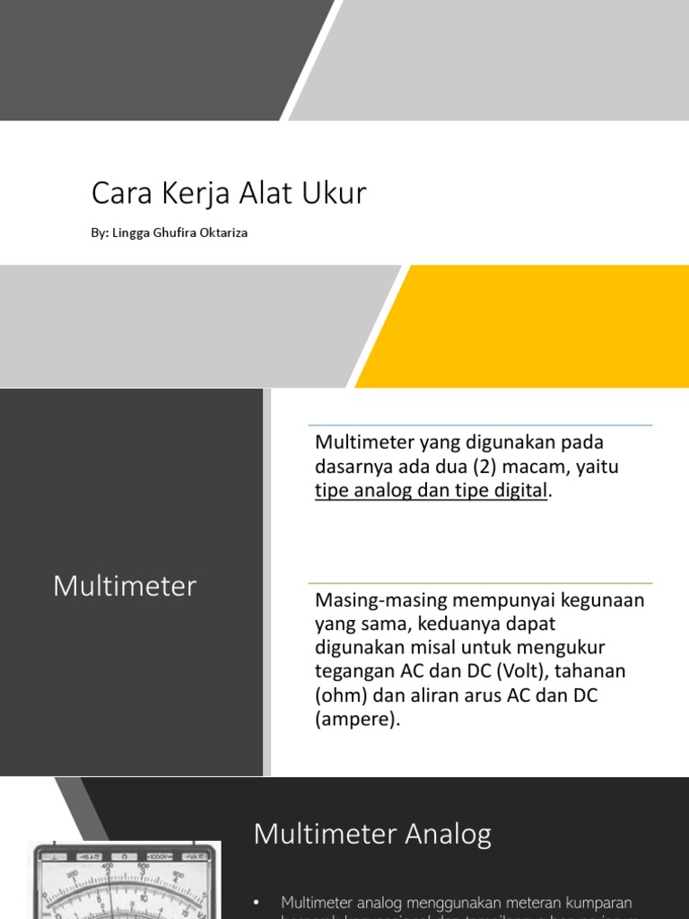 003 Cara Kerja Alat Ukur | PDF