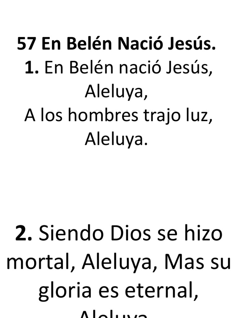 Himno # 57 en Belén Nació Jesús | PDF