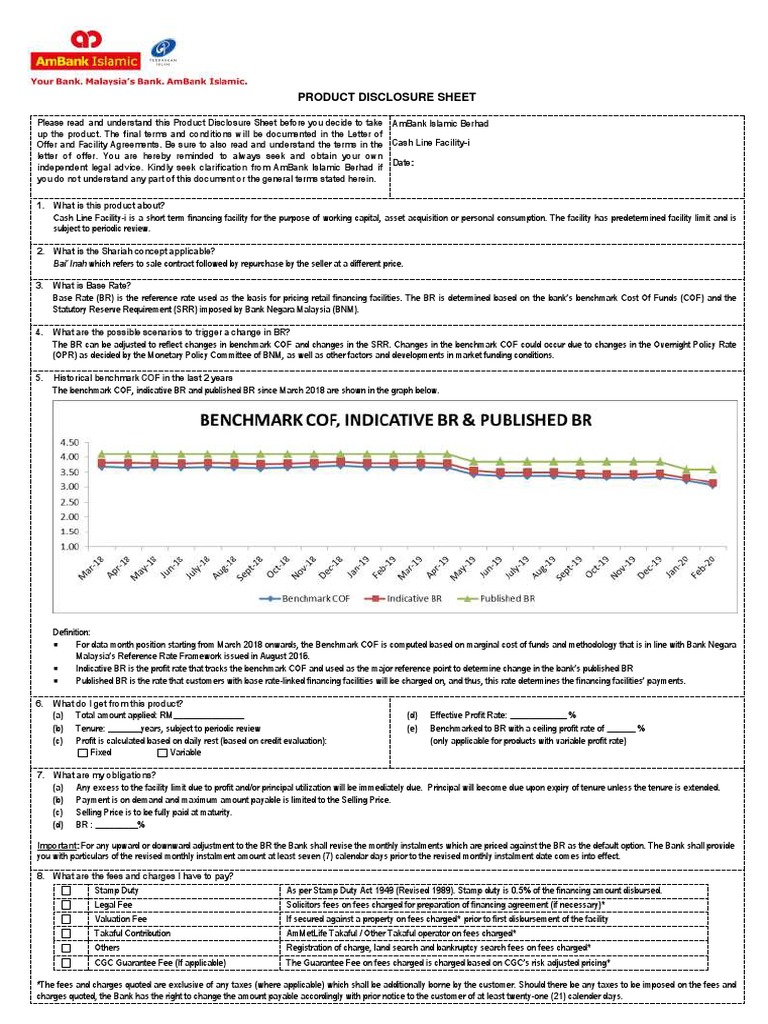 Product Disclosure Sheet | PDF | Fee | Banks