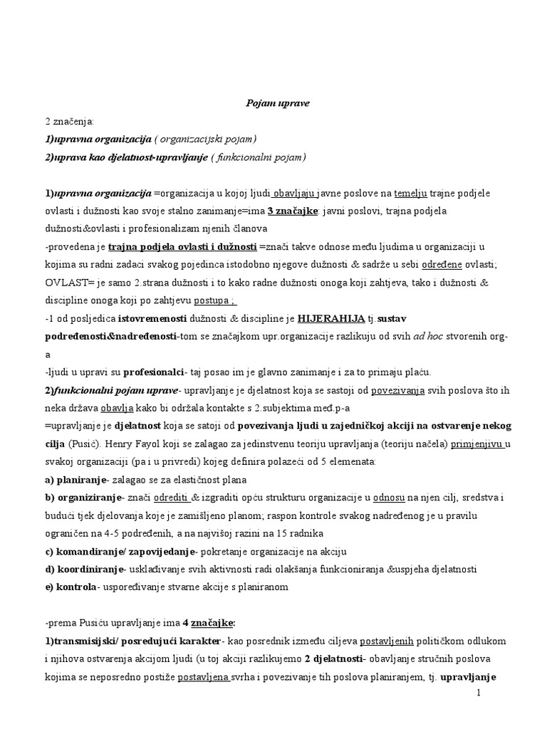 SKRIPTA - NOVA Knjiga Uprava 191013 | PDF