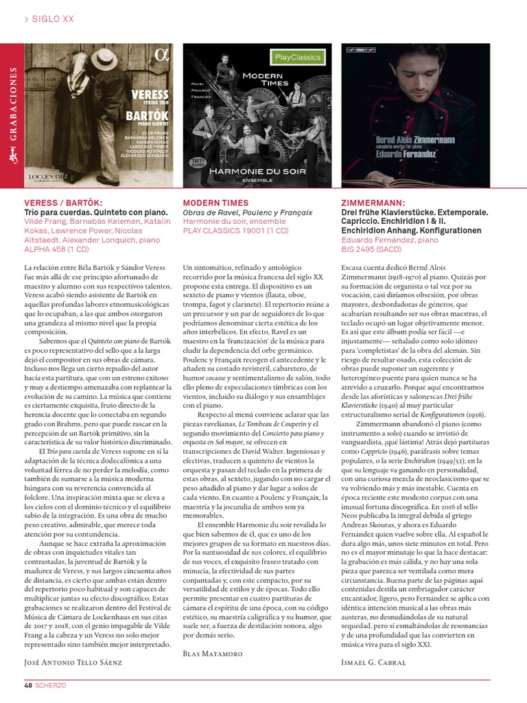 B. A. Zimmermann | PDF | Piano | Música clásica