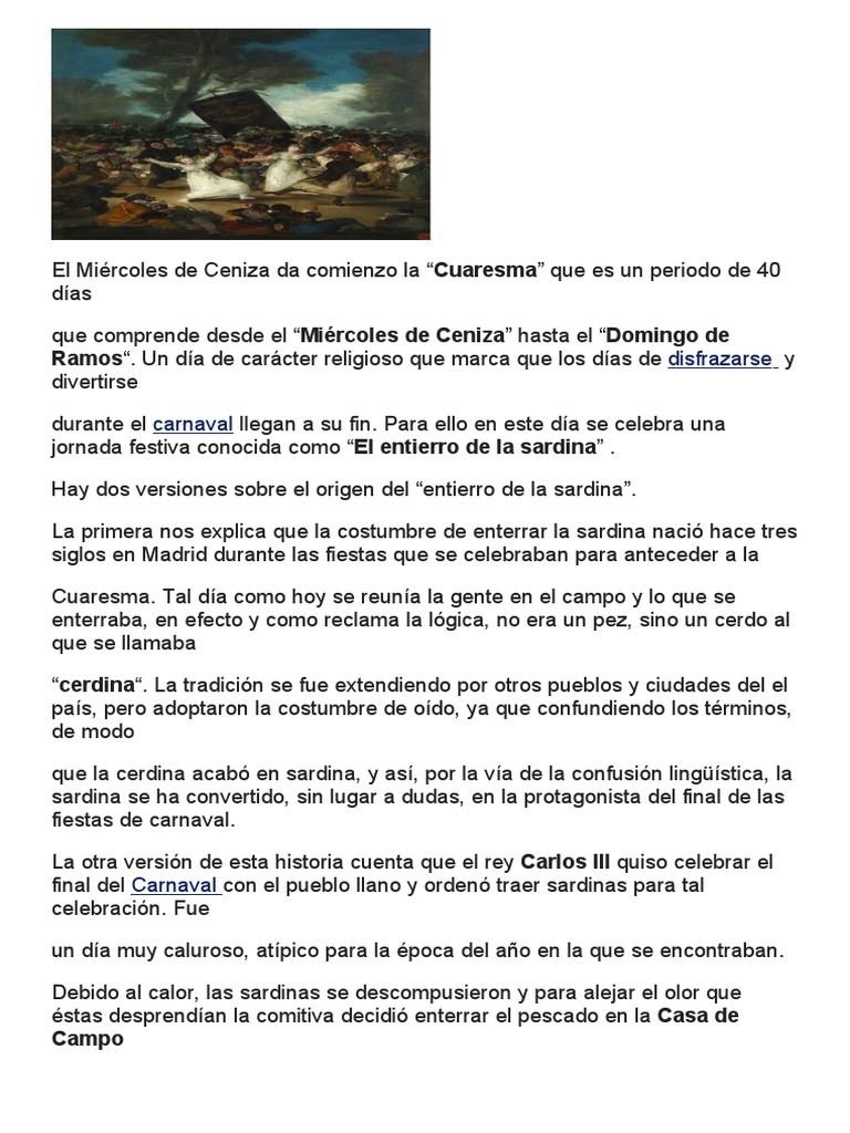 El Entierro de La Sardina | PDF