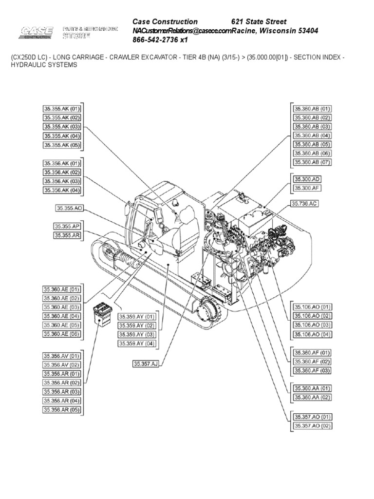 CX250 Section Index - Hydraulic Systems | PDF
