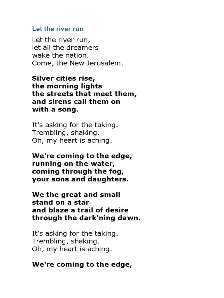 Let The River Run | PDF