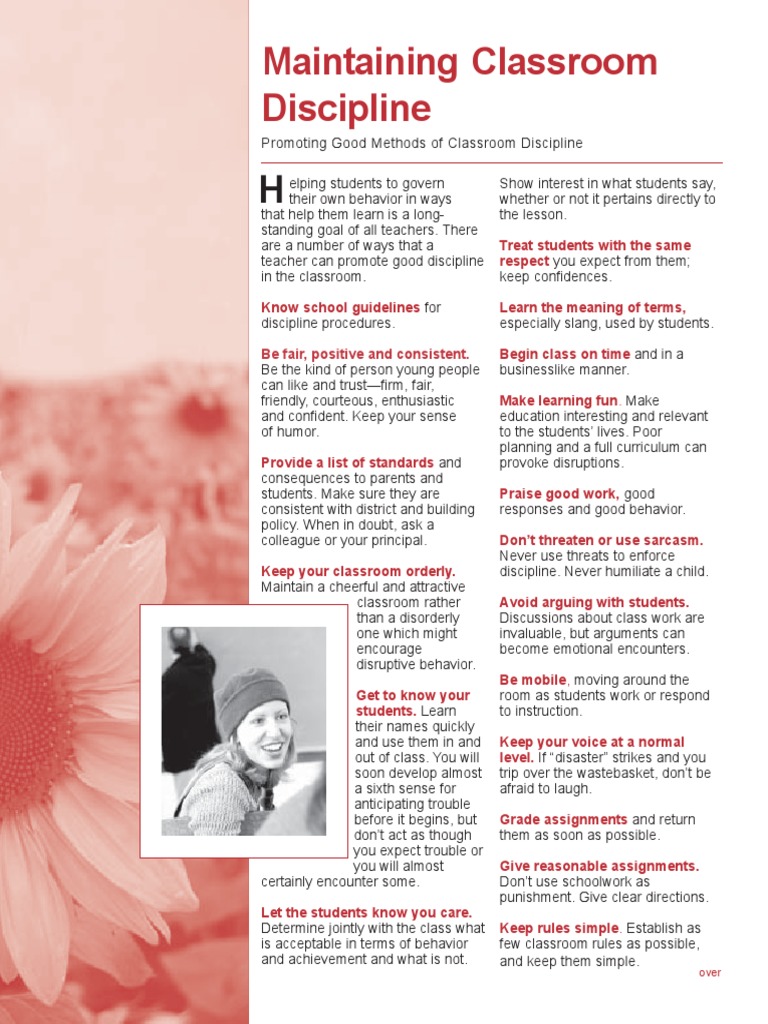 Maintaining Classroom Discipline: Be Fair, Positive and Consistent ...