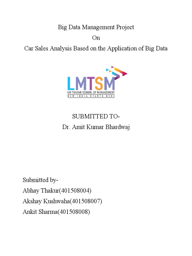 Big Data in Car Sales Analysis | PDF