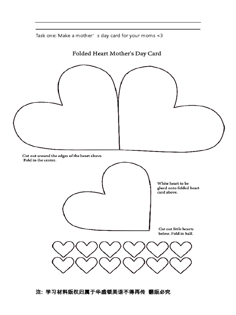 DIY Mother's Day Card Instructions | PDF
