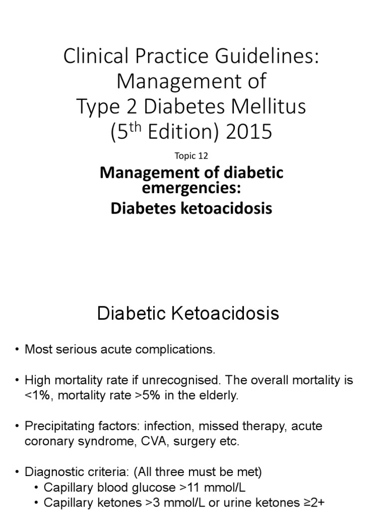 Clinical Practice Guidelines: Management of Type 2 Diabetes Mellitus (5 ...