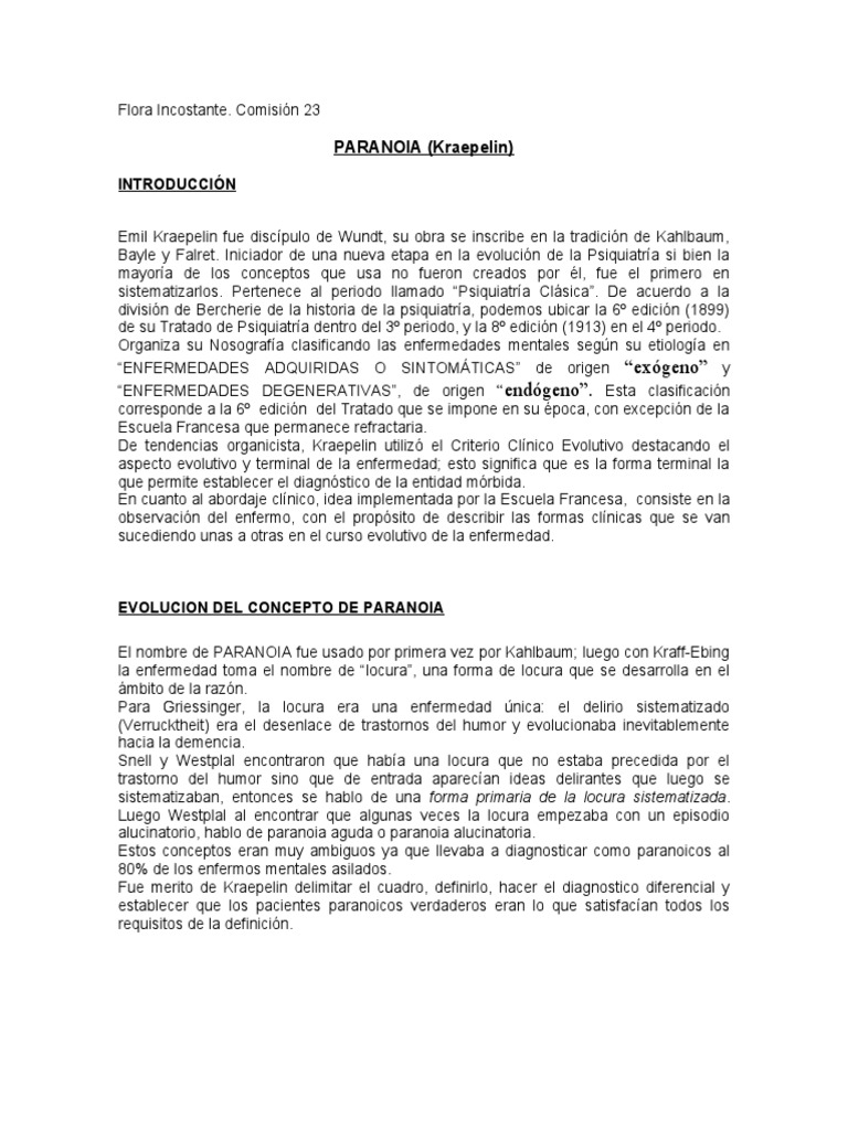 Paranoia | PDF | Engaño | Psiquiatría