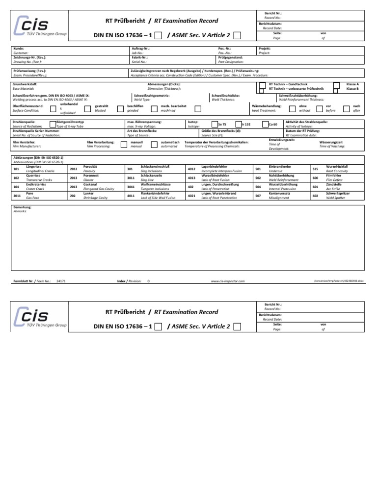 RT-Examination Record | PDF