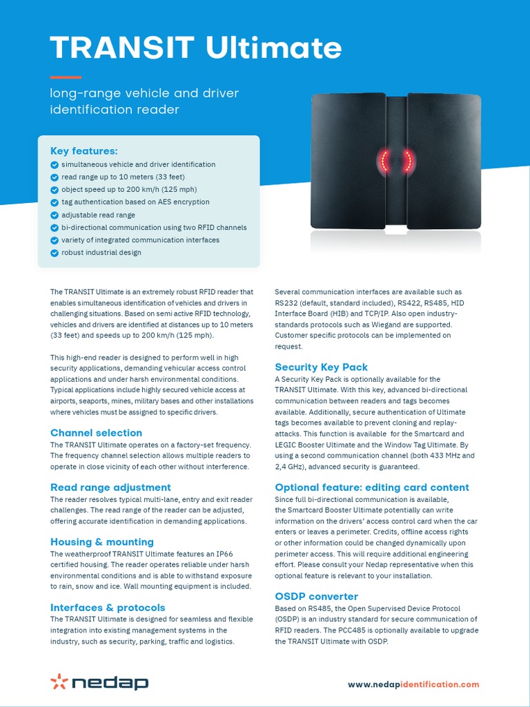 TRANSIT Ultimate - Datasheet - EN - v2.2 | PDF | Radio Frequency ...