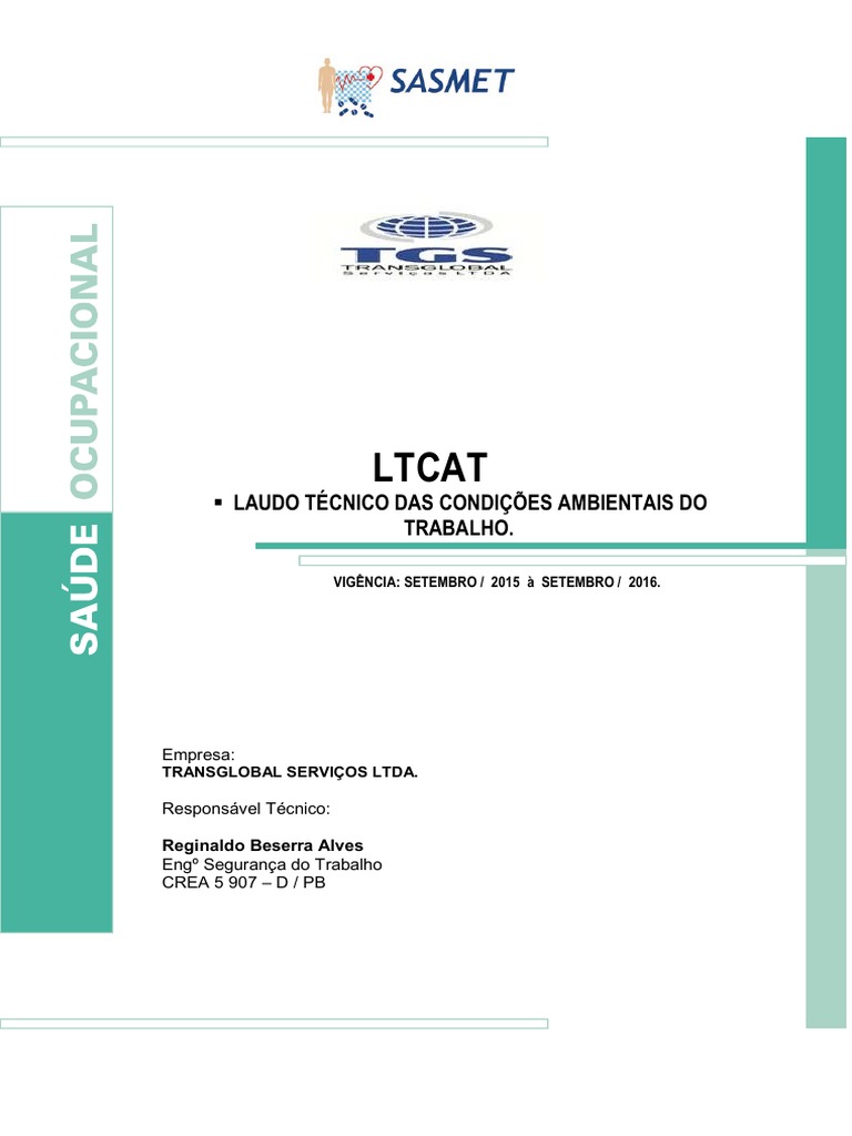 Ltcat Laudo Técnico Das Condições Ambientais Do Trabalho PDF | PDF ...