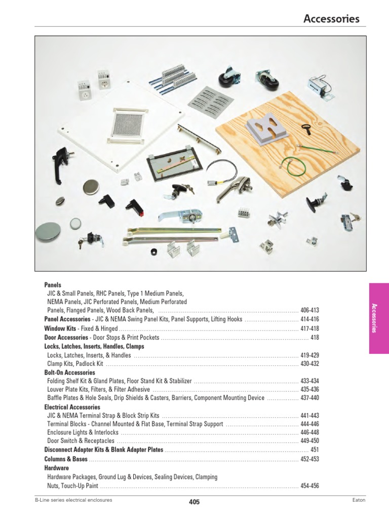 Enclosure Accessories Catalog Section | PDF | Components | Building ...