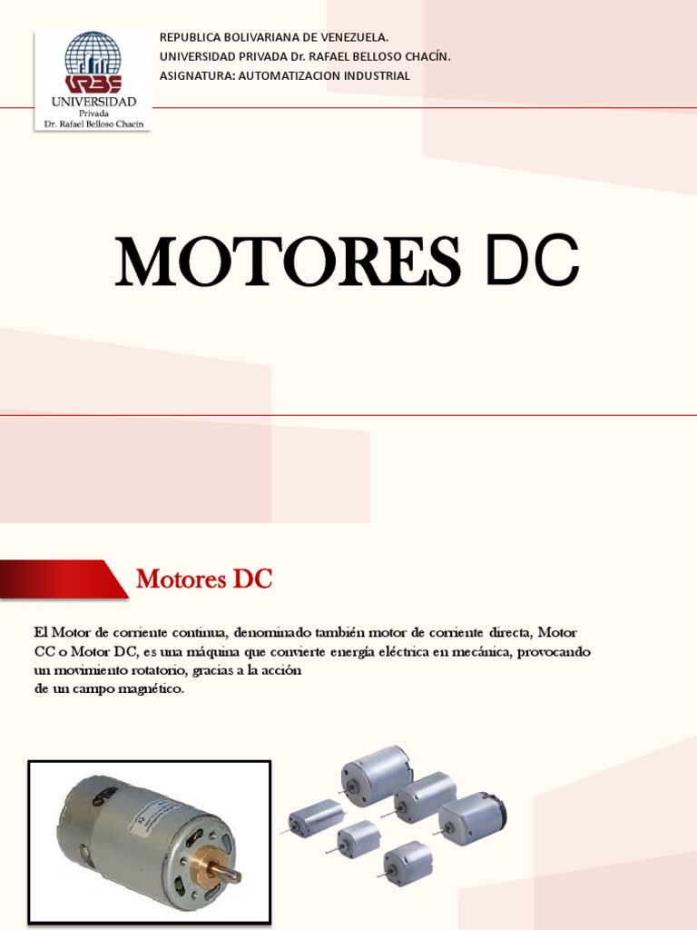 Motores DC | PDF | Motor eléctrico | Componentes