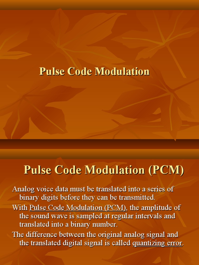 Understanding Pulse Code Modulation | PDF | Multiplexing | Sampling (Signal Processing)