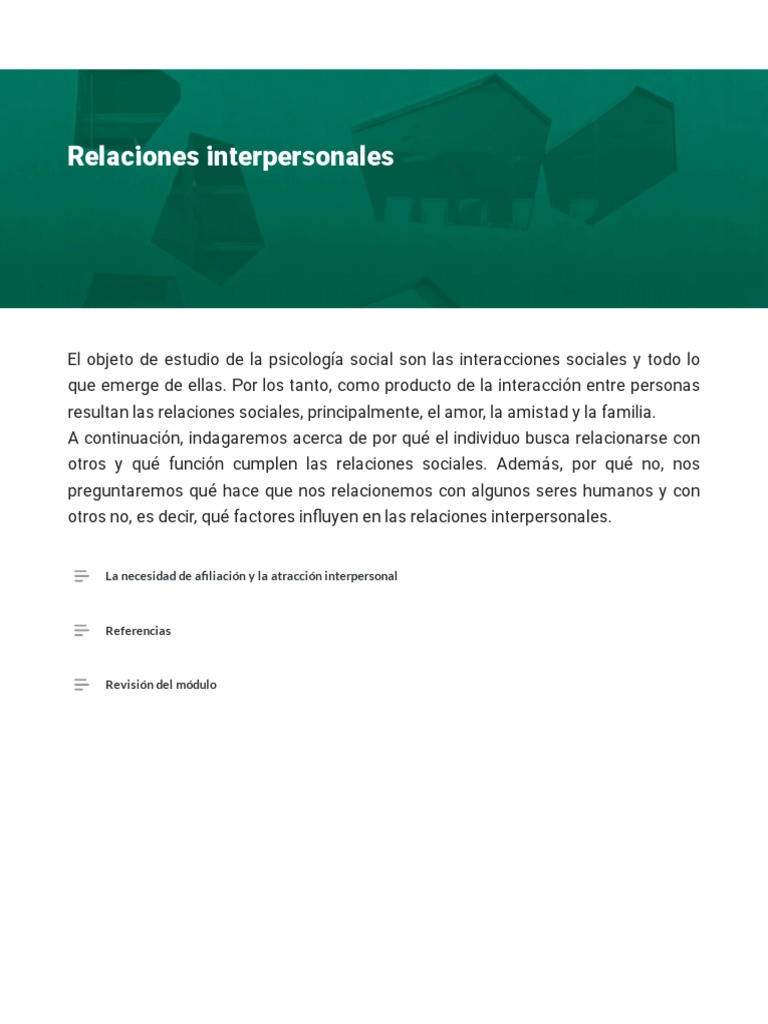 Psicología de las Relaciones Sociales | PDF | Amor | Psicología Social