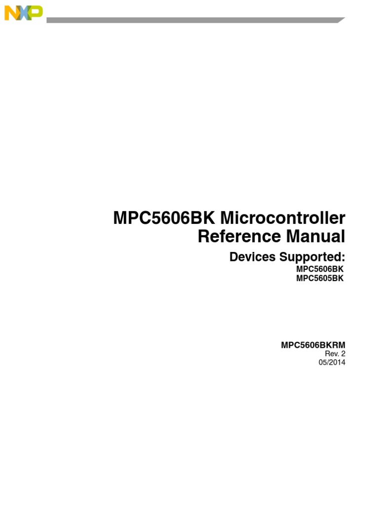 MPC5606BRM PDF | PDF | Microcontroller | Booting