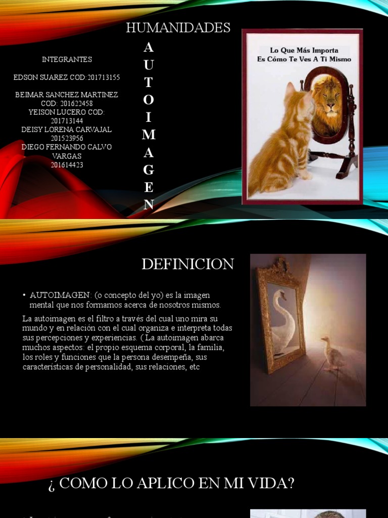 Definición y Aplicación de Autoimagen | PDF | Relaciones personales ...