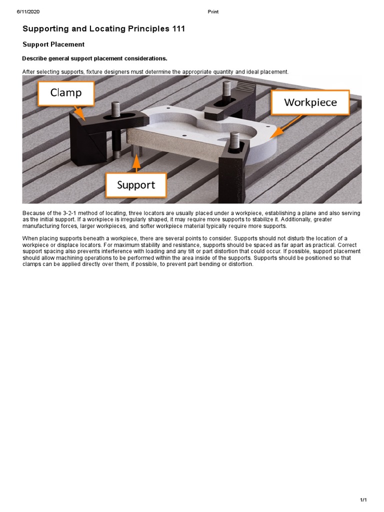Supporting and Locating Principles 111: Support Placement | PDF