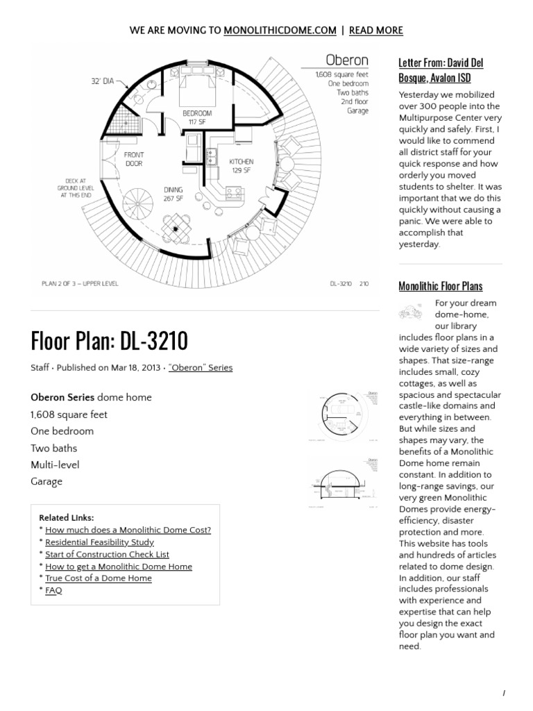 Floor Plan - DL-3210 - 1bd 2bath Single Car Garage 32 Feet | PDF