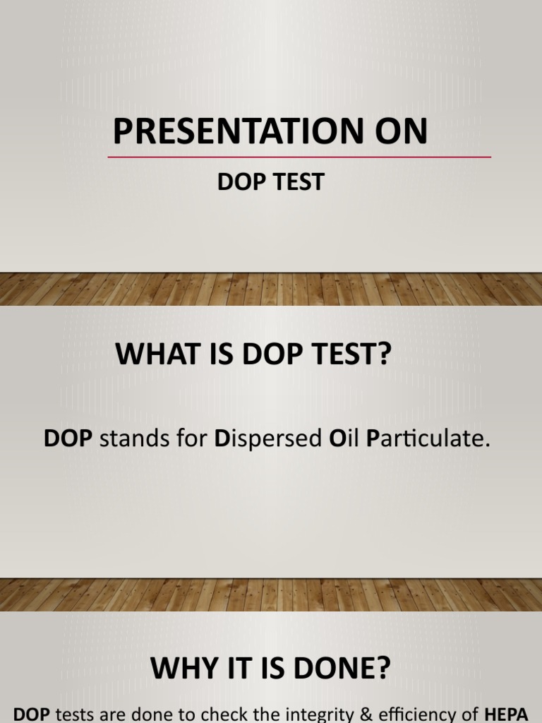 HEPA DOP TEST | PDF