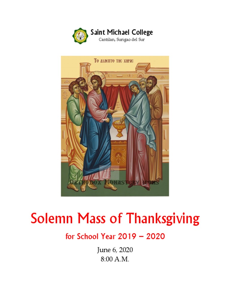 Graduation Mass 2020 | PDF | Eucharist | Mass (Liturgy)