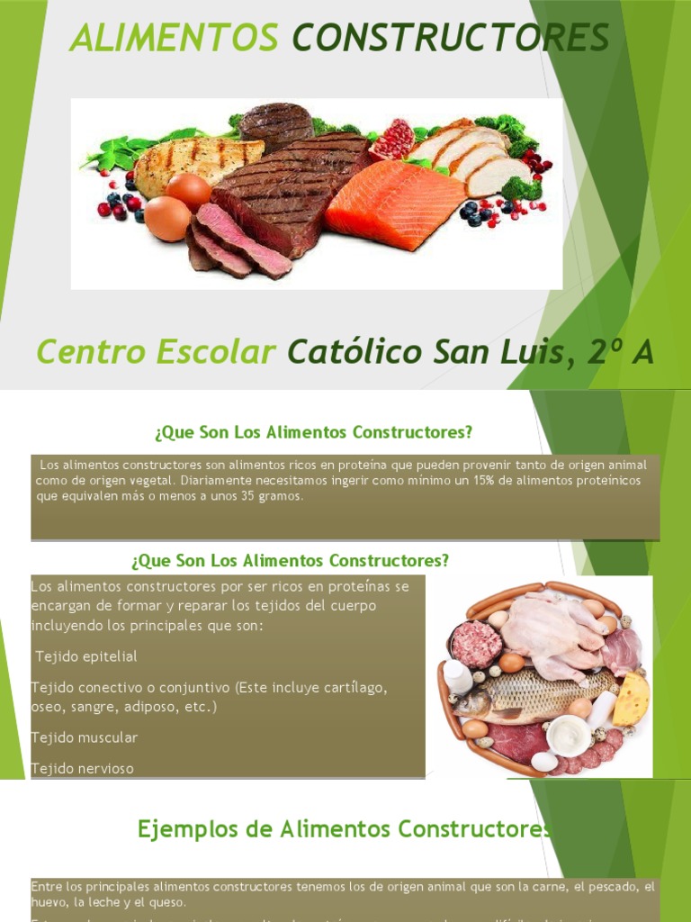 Presentación Alimentos Constructores 2 | PDF