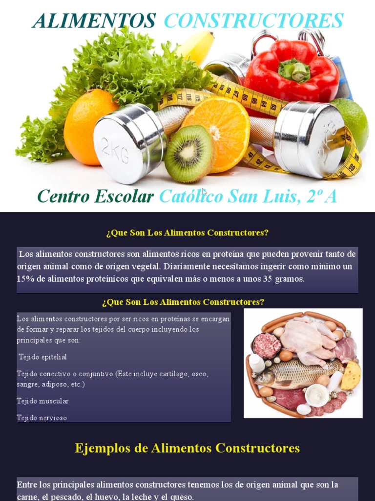 Presentación Alimentos Constructores | PDF