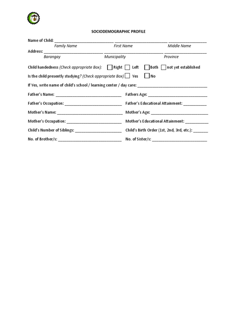 Sociodemographic Profile | PDF | Career & Growth | Self-Improvement