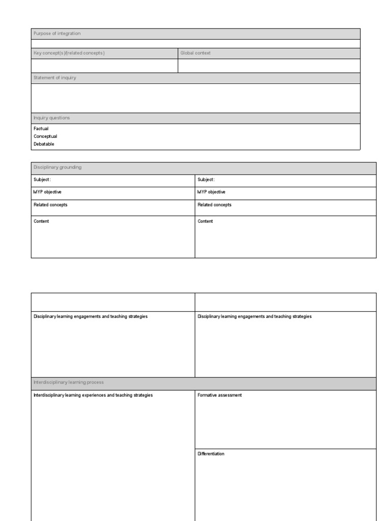 IDU planner template