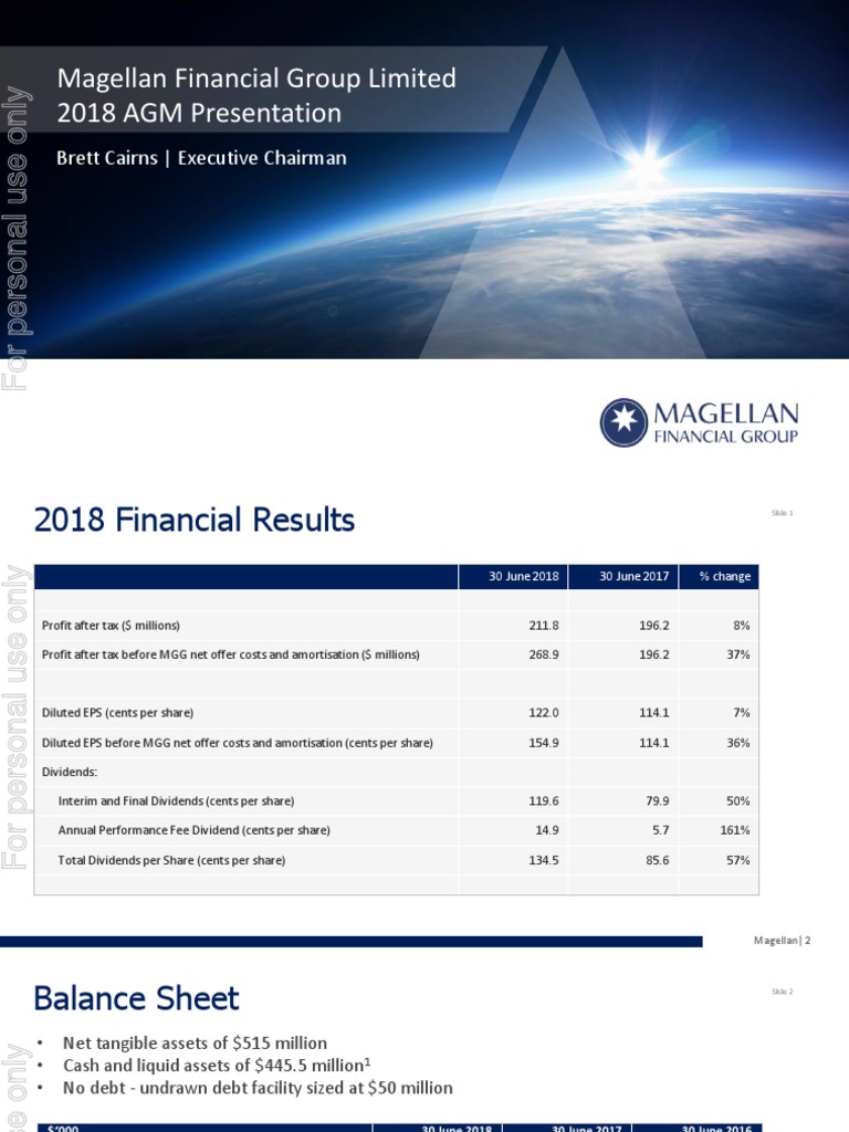 Magellan Financial Group Limited 2018 AGM Presentation: Brett Cairns ...